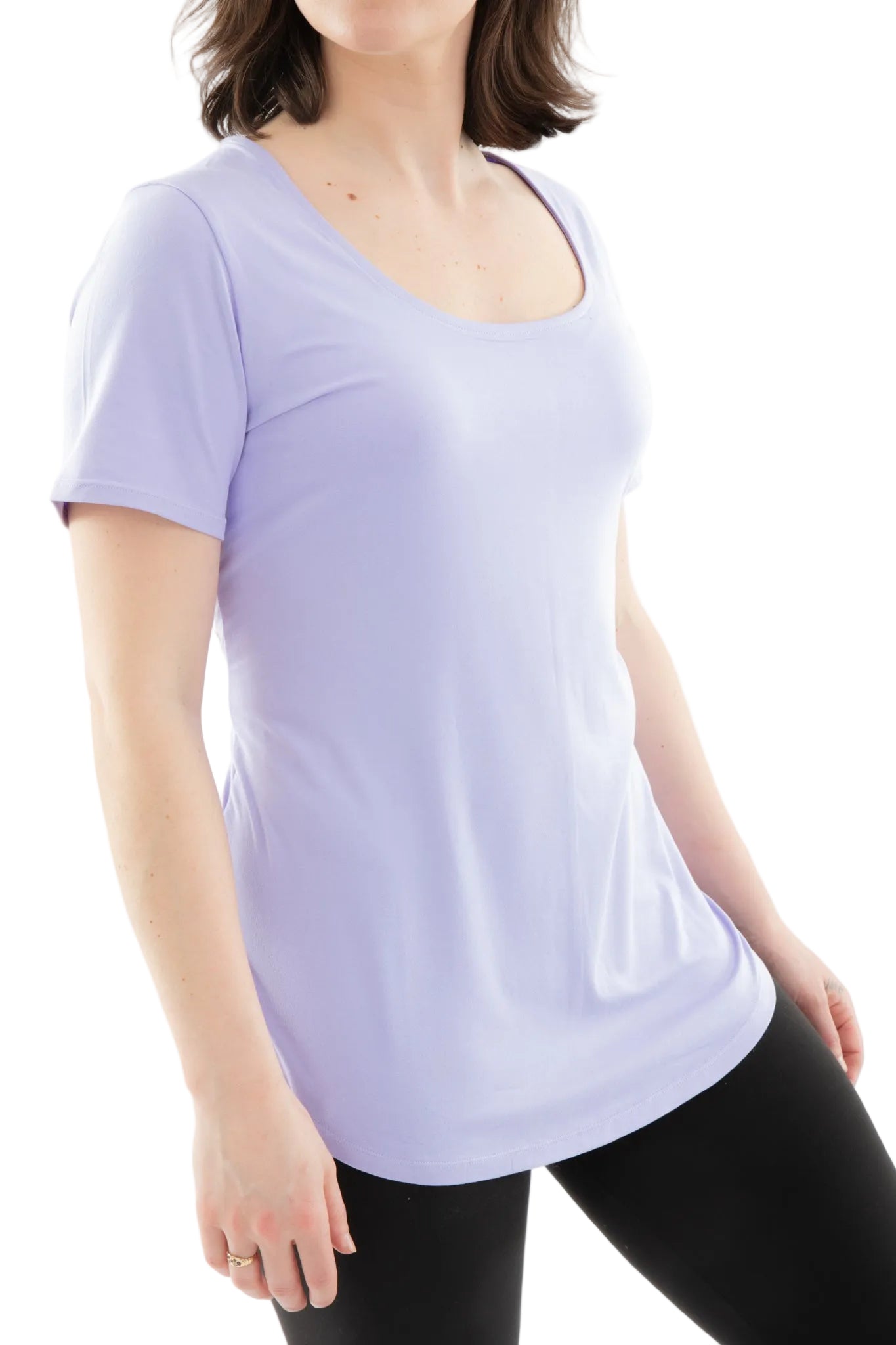 Light Purple - Short Sleeve Tunic Top – Just Cozy
